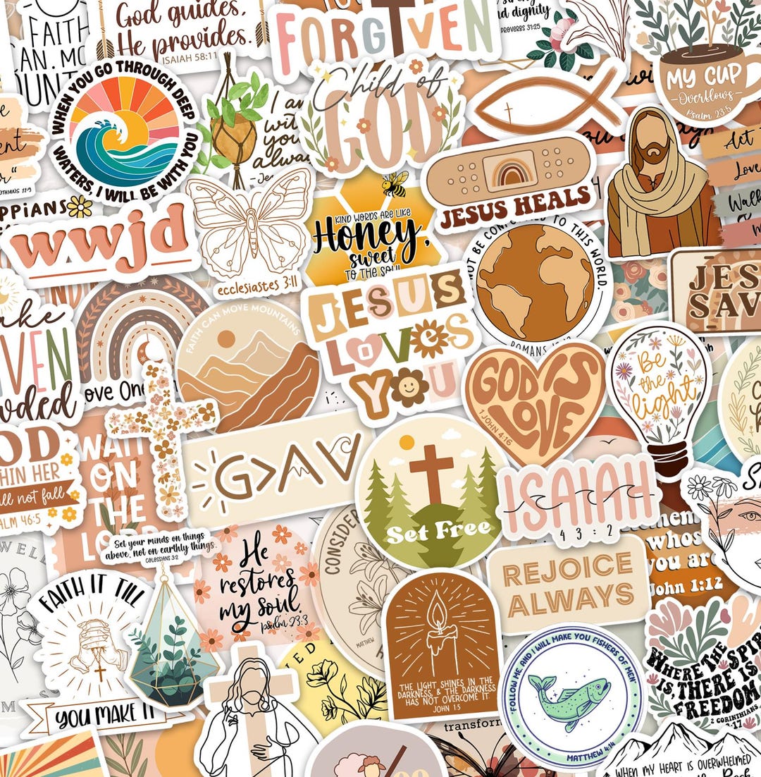 10-150 Boho Bible Verse/christian Inspirational Stickers for Water ...