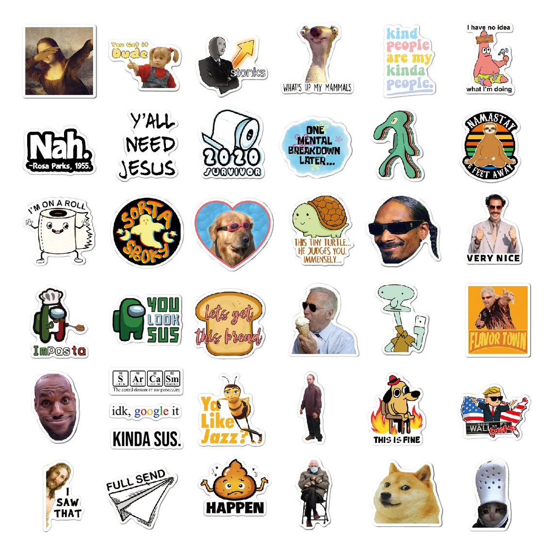 156 Pc Meme Stickers Internet funny DIY stickers for | Etsy
