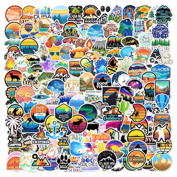 200pc Stickers Pack Outdoor Camping Hiking Stickers Pack - Etsy