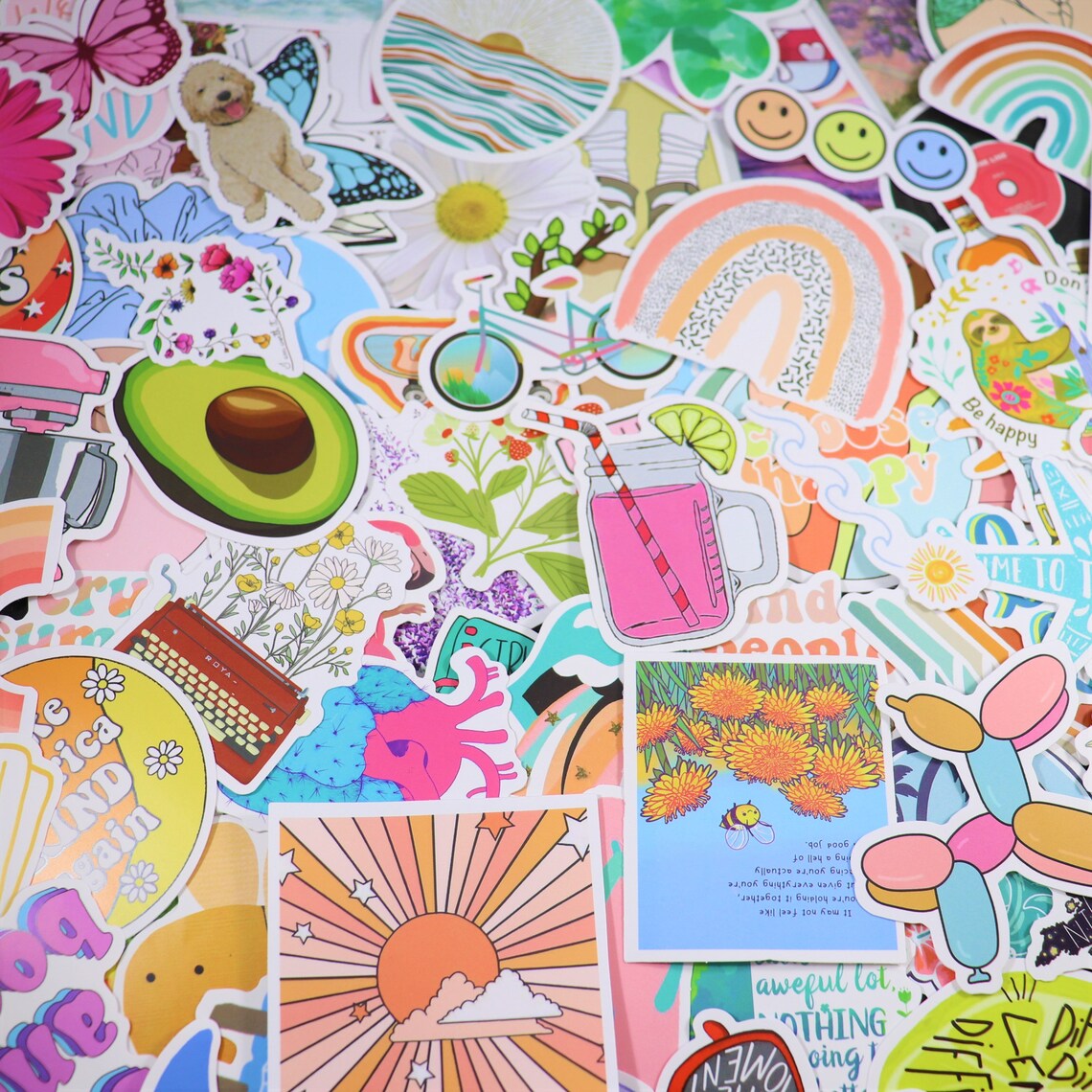 5-100pcs Cute Trendy Stickers Boho/vsco Themed Cute Vinyl - Etsy