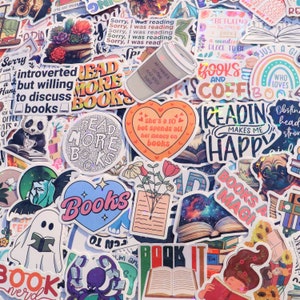 10-150 PCS Book Stickers for Kindle, Bookish Reader Themed Sticker Pack ...