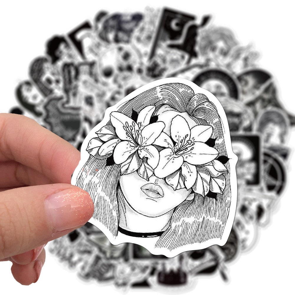 10-100 Pcs Random Gothic Stickers Dark Horror Vinyl Waterproof - Etsy