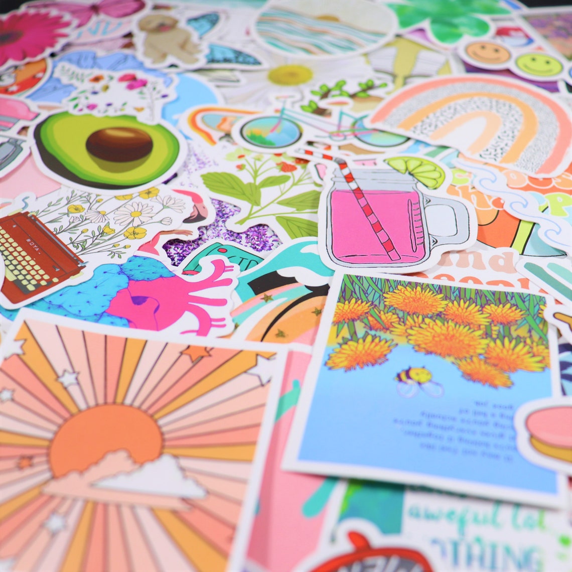 5-100pcs Cute Trendy Stickers Boho/vsco Themed Cute Vinyl - Etsy