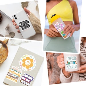 10-150 PCS Book Stickers for Kindle, Bookish Reader Themed Sticker Pack ...