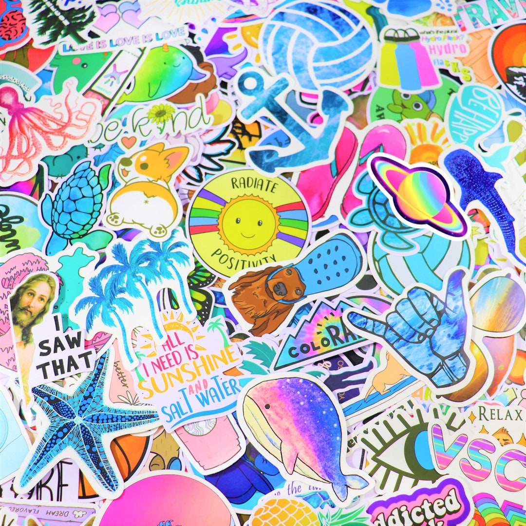 5-400 Random Aesthetic Sticker Water Bottle DIY Decals Vinyl for Laptop ...