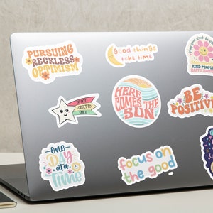 Motivational Quote Stickers (10pc-300pcs) for Laptop, Holographic ...