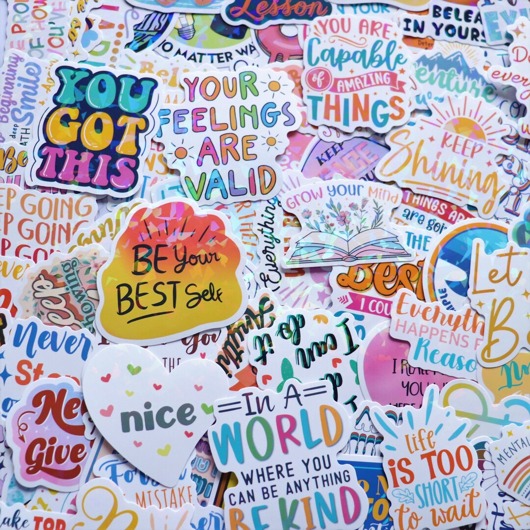 Motivational Quote Stickers 10pc-300pcs for Laptop - Etsy