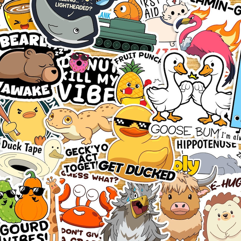 Cute Pun Decal Stickers - Etsy