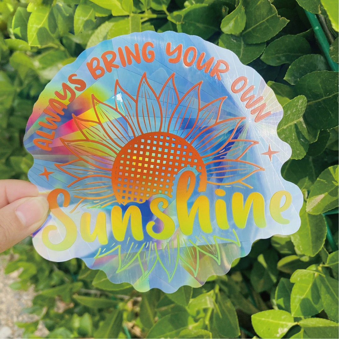 Flower Suncatcher Sticker | Window Decal | Rainbow Maker | Prism ...