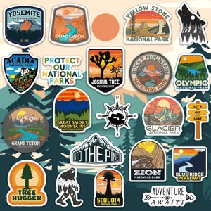 150 Pcs National Parks Stickers Pack for Water Bottles, Hiking Outdoor ...