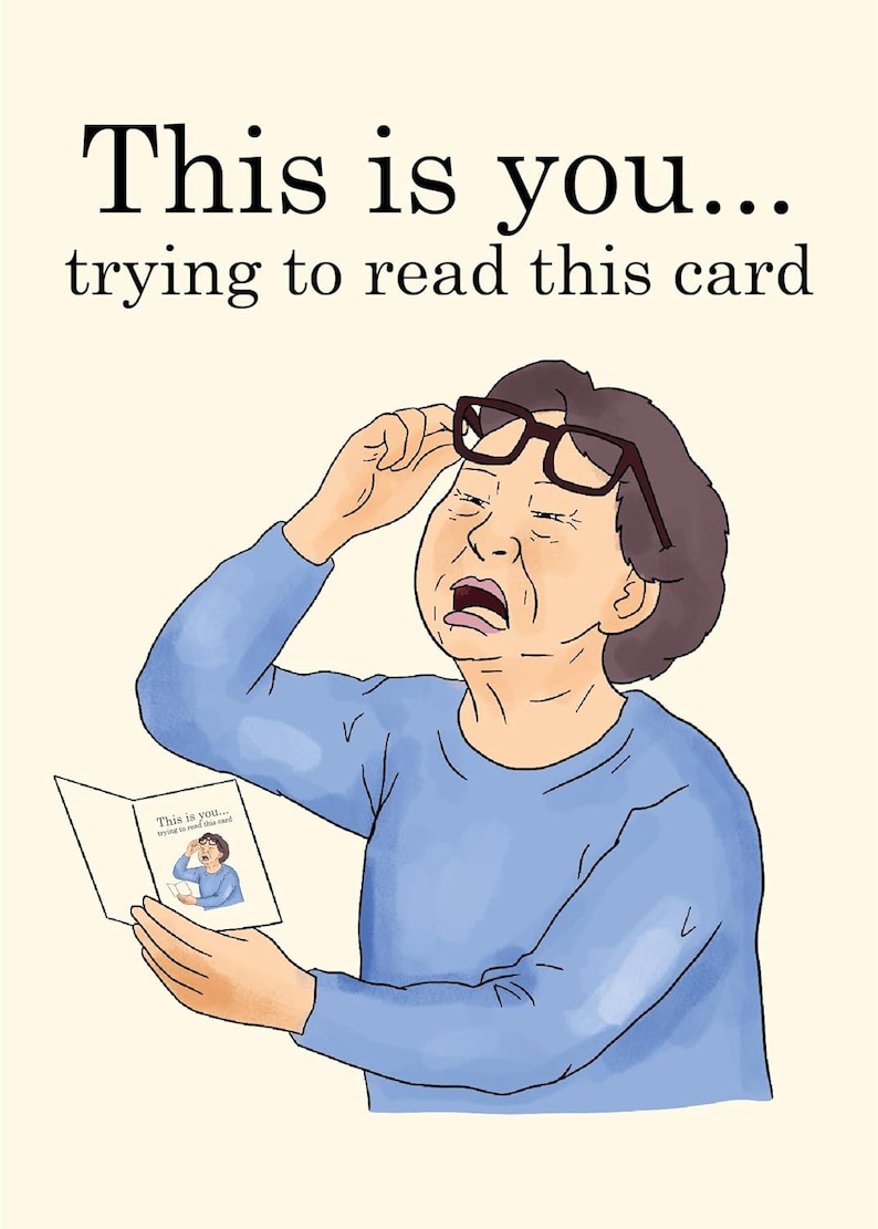 Funny Birthday Card for Men Women, Humor Greeting Card, Unique Birthday ...