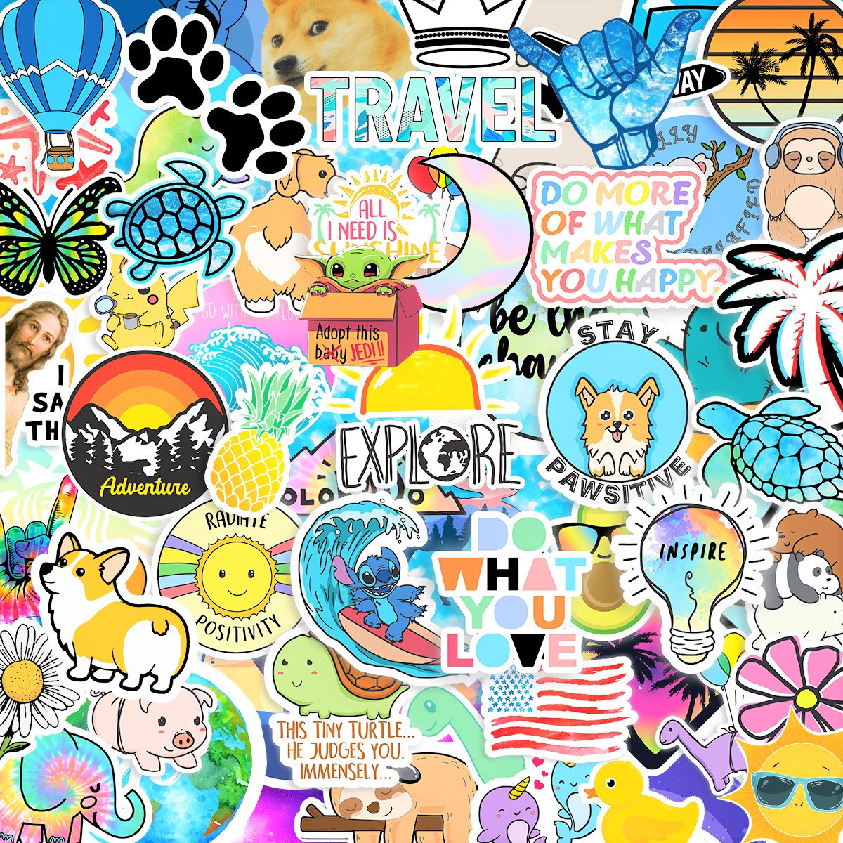 10-300pcs Pack Vsco Stickers I Cute Stickers Waterproof 100% - Etsy