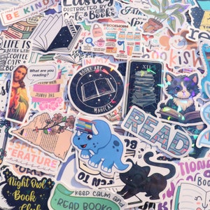10-150 PCS Book Stickers for Kindle, Bookish Reader Themed Sticker Pack ...