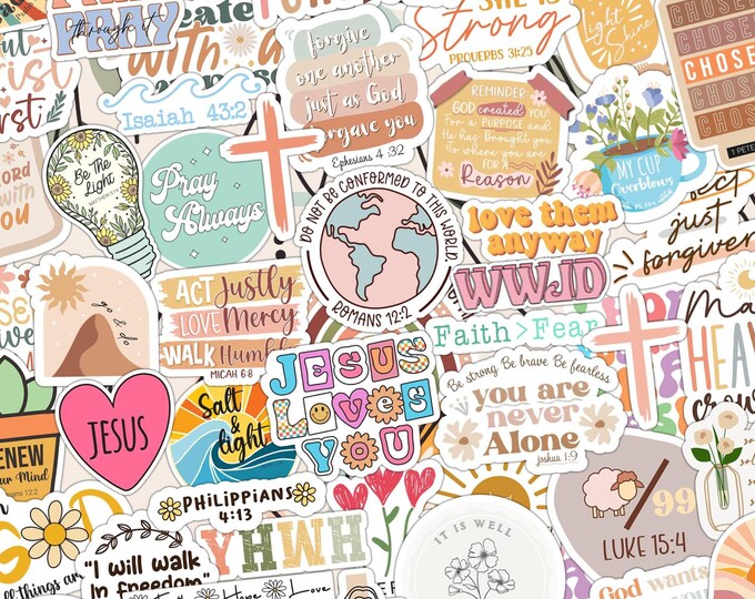 Sticker Set | Bible Verse Stickers | Faith Stickers | Christian ...