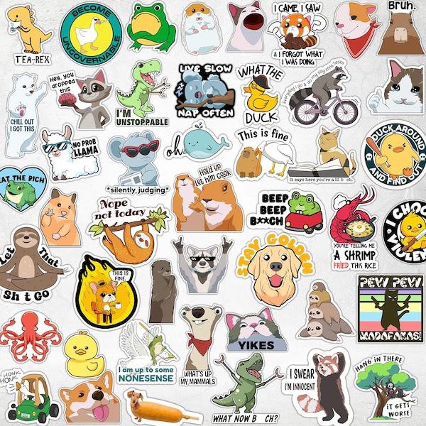 Animal Stickers - Etsy