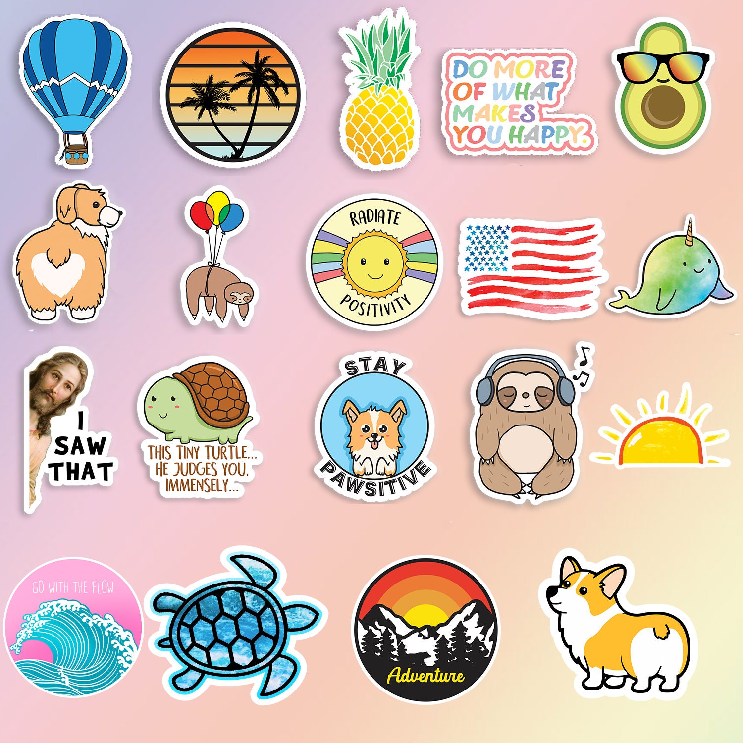 10-300pcs Pack Vsco Stickers I Cute Stickers Waterproof 100% - Etsy