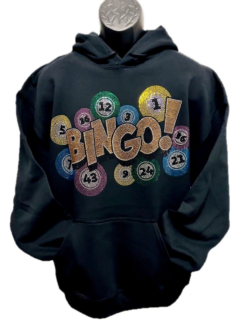 Bingo Lover Hoodie Bingo Player Rhinestone Design Gift Idea - Etsy