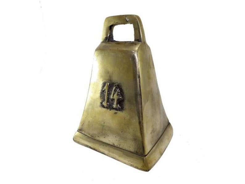 Bronze Cowbell SQUARE N14 17.5x14cm Handmade in Argentina Traditional ...
