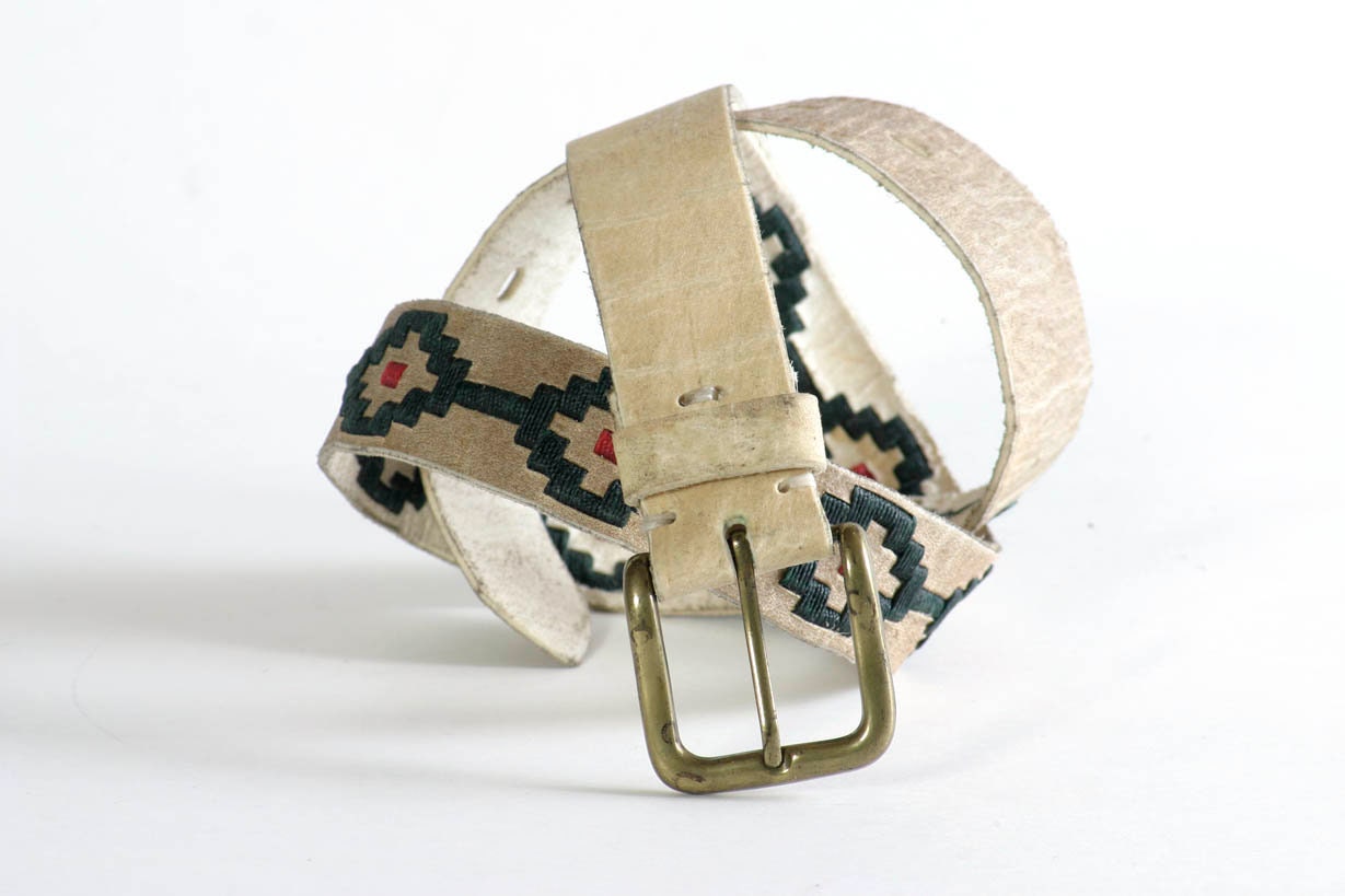 Gaucho Polo Belt embroidered Argentinian Leather Belt Unisex CARDO - Etsy