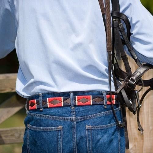 Gaucho Polo Belt embroidered Argentinian Leather Belt Unisex NUEVO MATE ...