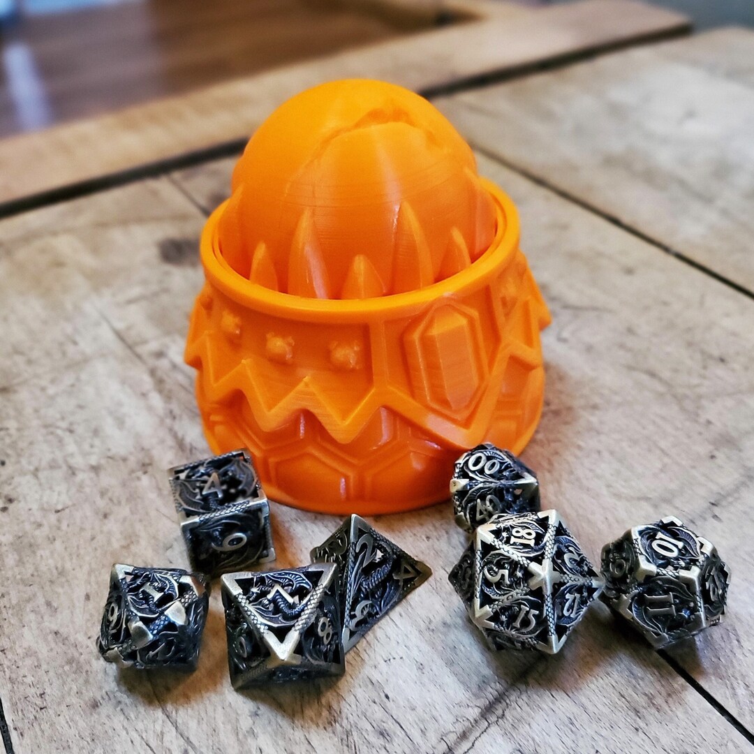 D&D Dragon Egg Dice Holder Dnd Jail Box Dungeons and Dragons D20 ...