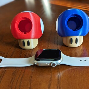 Super Mario Mushroom Apple Watch Charging Dock 3D Printed Retro Gaming ...