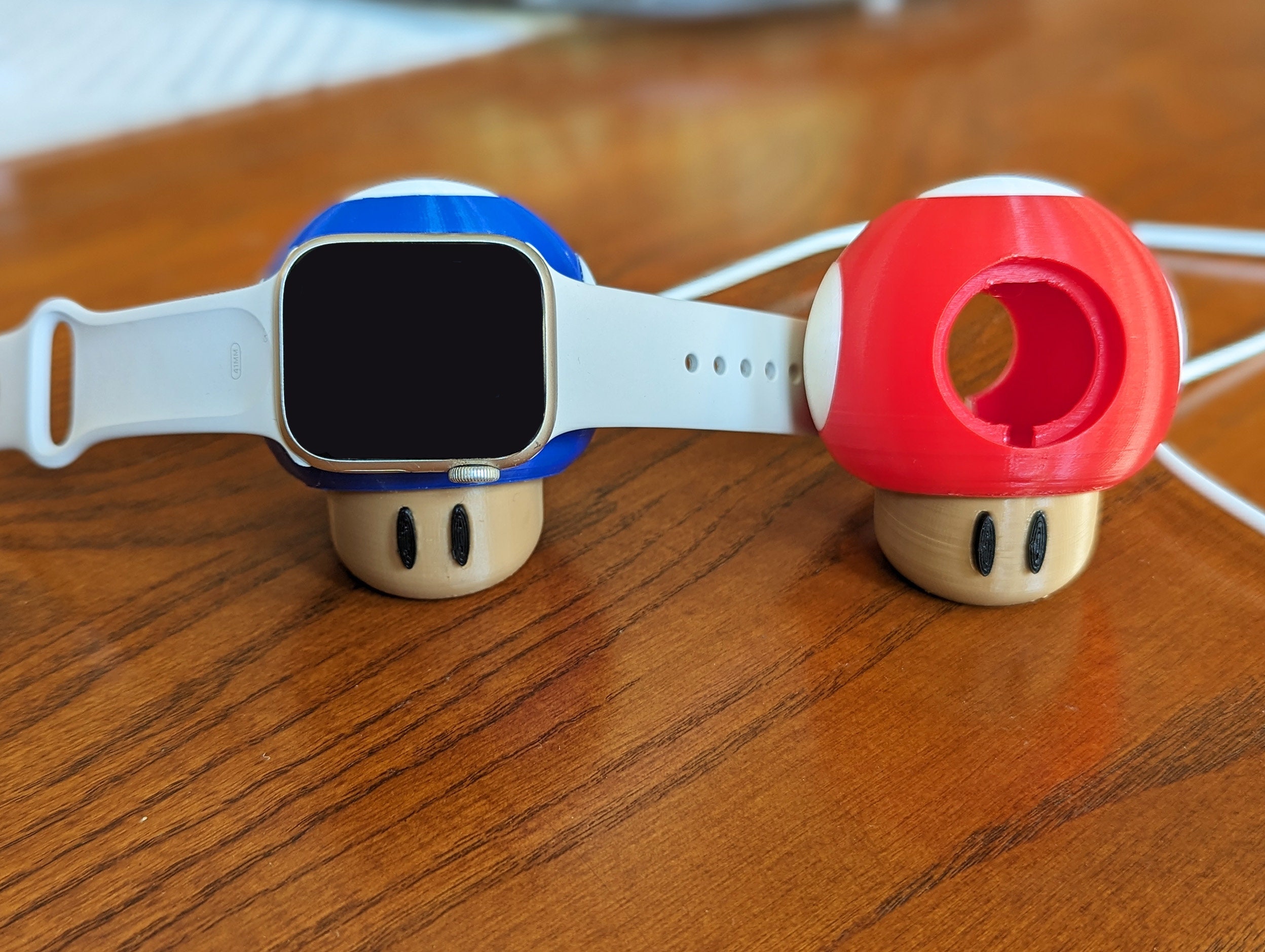 Super Mario Mushroom Apple Watch Charging Dock 3D Printed Retro Gaming ...