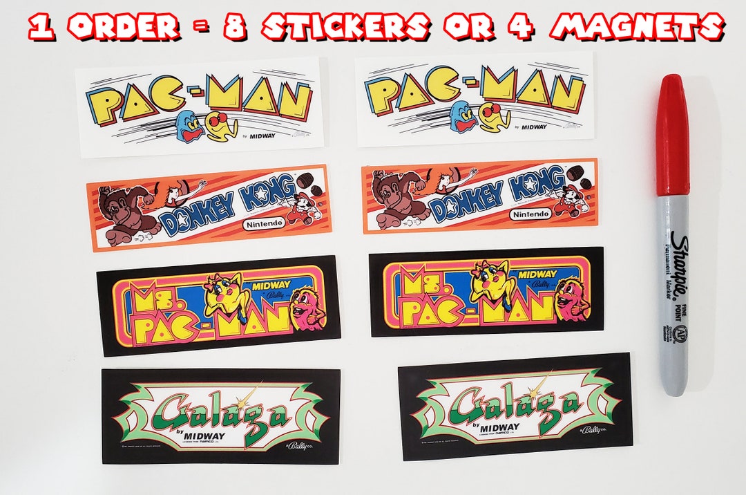 Arcade Classics Mini Marquee Sticker or Magnet Pack 1 - Etsy