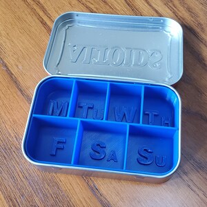 Altoid Mints Tin Pill Holder, Seven Days a Week Pill Holder, Altoids ...