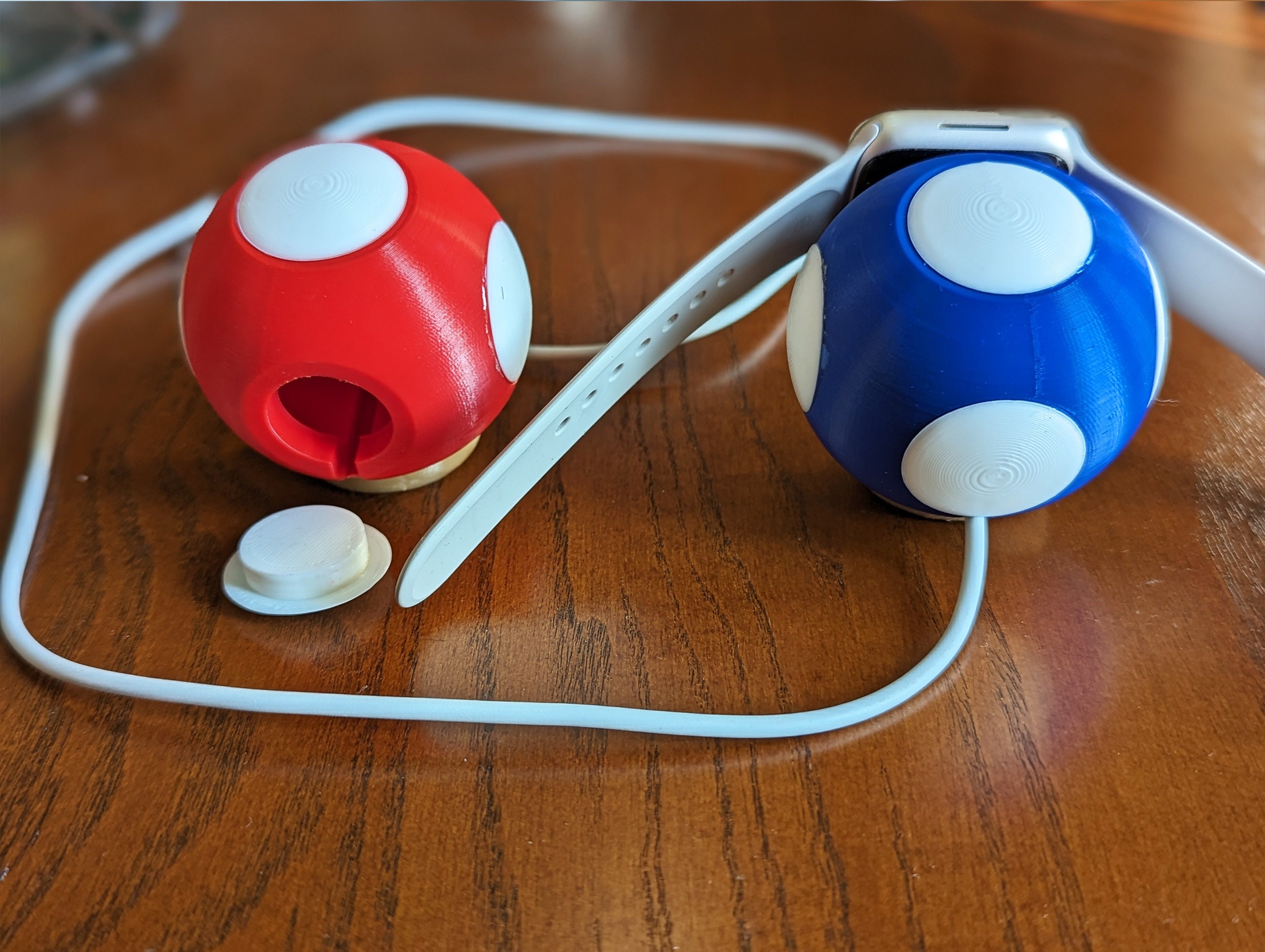 Super Mario Mushroom Apple Watch Charging Dock 3D Printed Retro Gaming ...