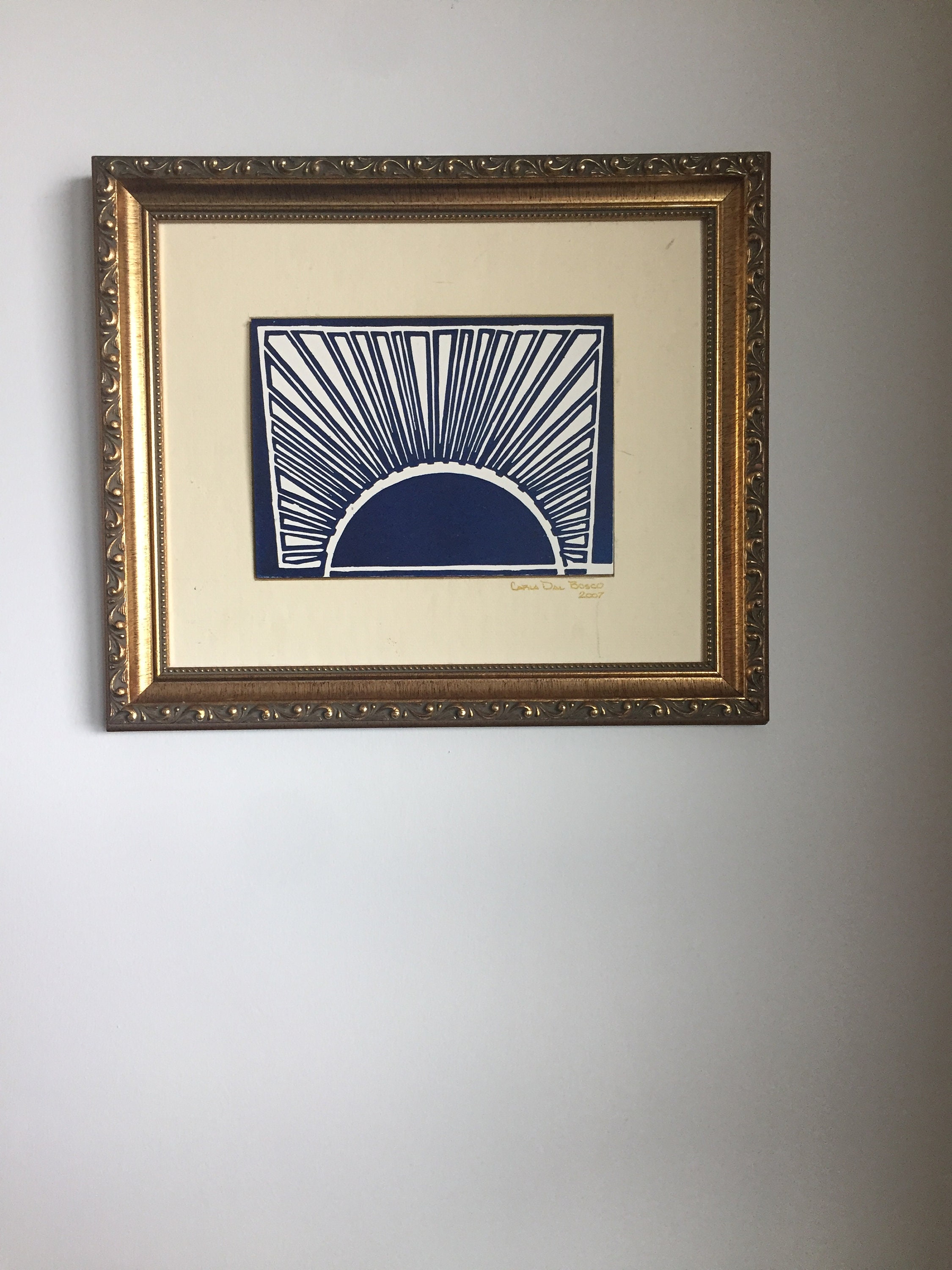 Egyptian Sunrise: Frame-able Block Print Greeting Card Each | Etsy