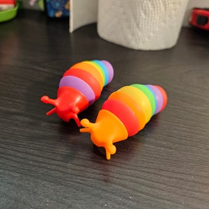 2pc Fidget Slug Dangle Earrings, Rainbow Earrings, Fun Novelty Gift ...