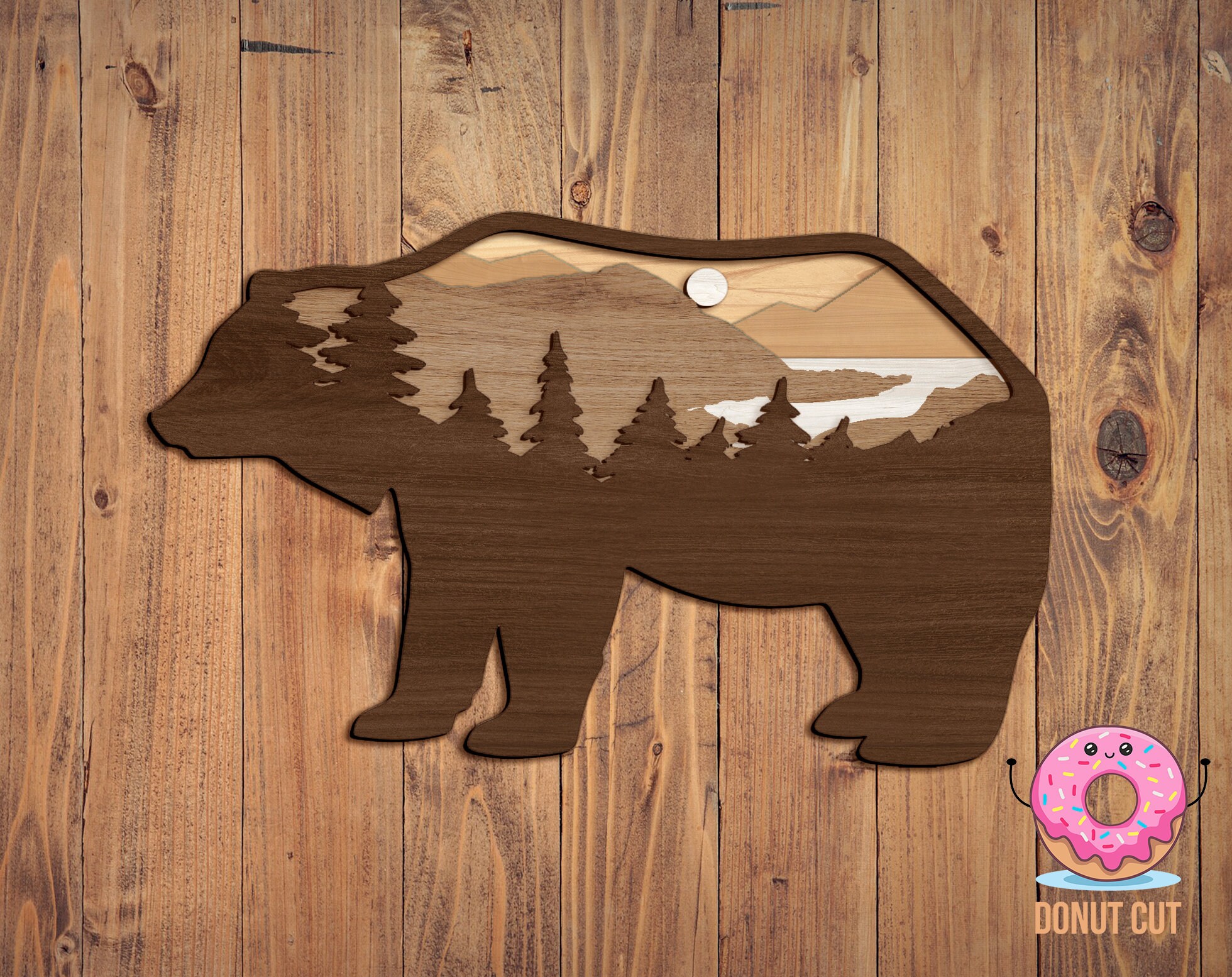 Bear laser cut files SVG Vector cutting plan Cnc files for | Etsy