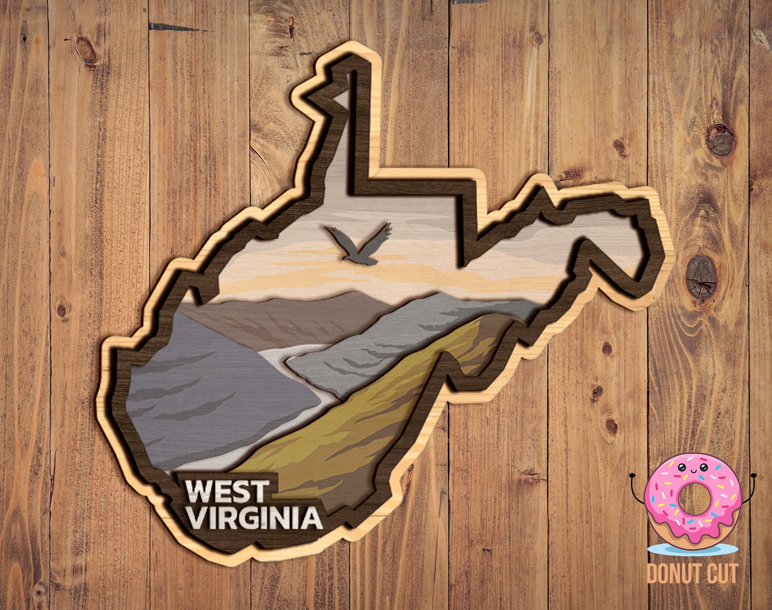 West Virginia SVG. laser cut files American states | Etsy