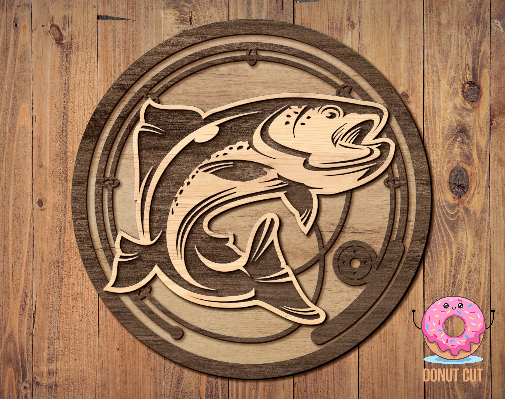 Fishing SVG laser cut files Cnc wood Dxf Multi-layer | Etsy