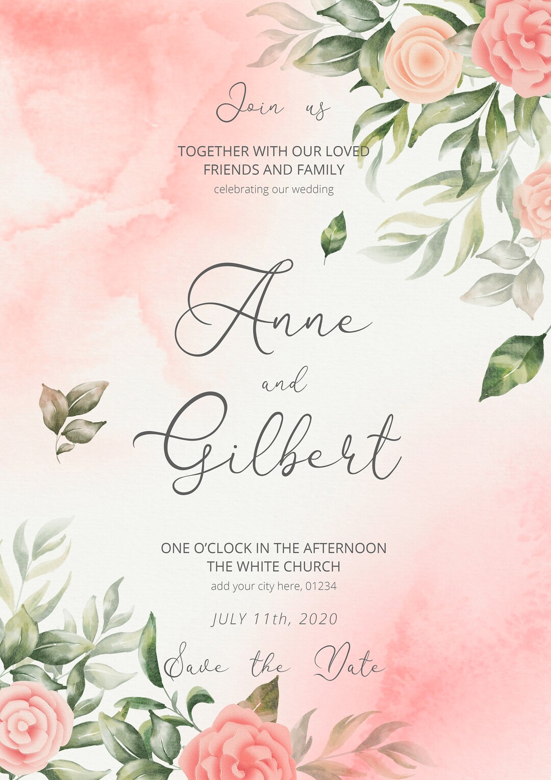 Customised Wedding Card, Wedding Digital Card, Eligent Wedding Card - Etsy