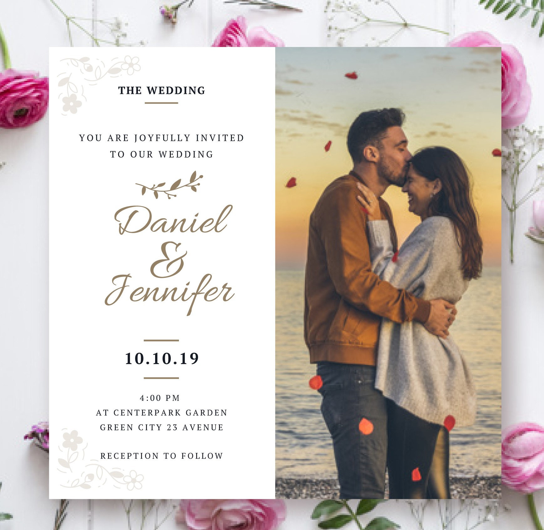 Customised Wedding Card, Wedding Digital Card, Eligent Wedding Card Set ...