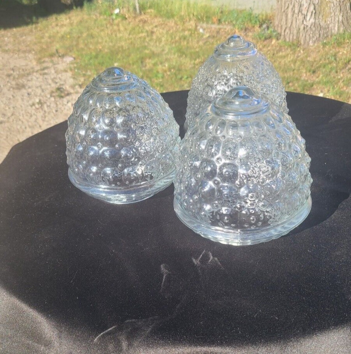Clear Glass Bubbled Cone Lamp Shade 3 Pack - Etsy