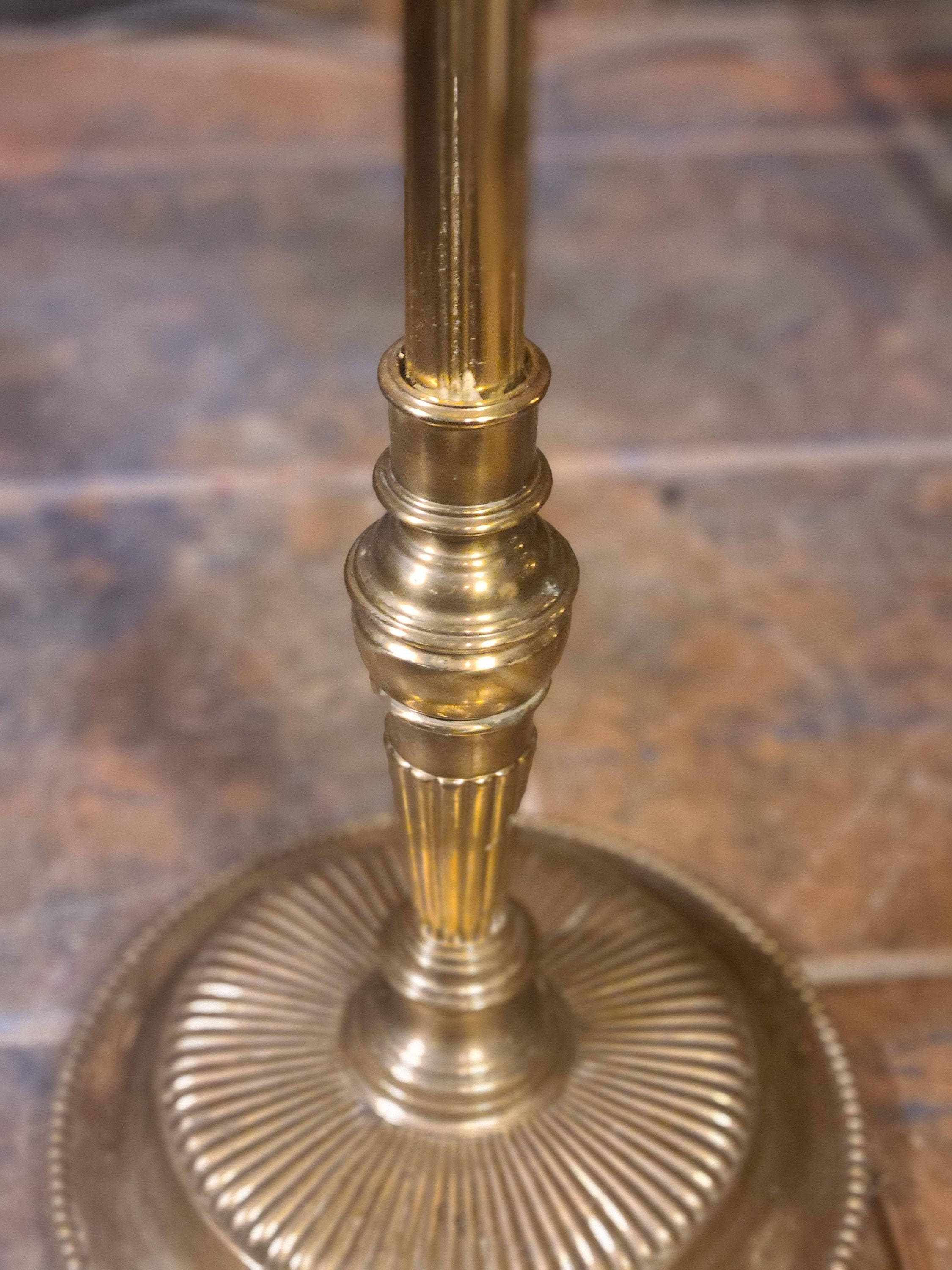 Vintage Stiffel Brass Floor Lamp With 4-light Candelabra and Mogul ...