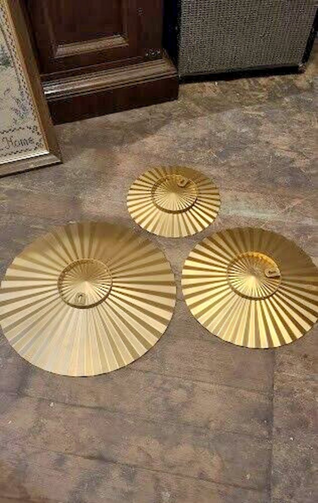 Set of 3 Sunburst Metal Wall Art for Home Décor Wall-mount Decoration ...
