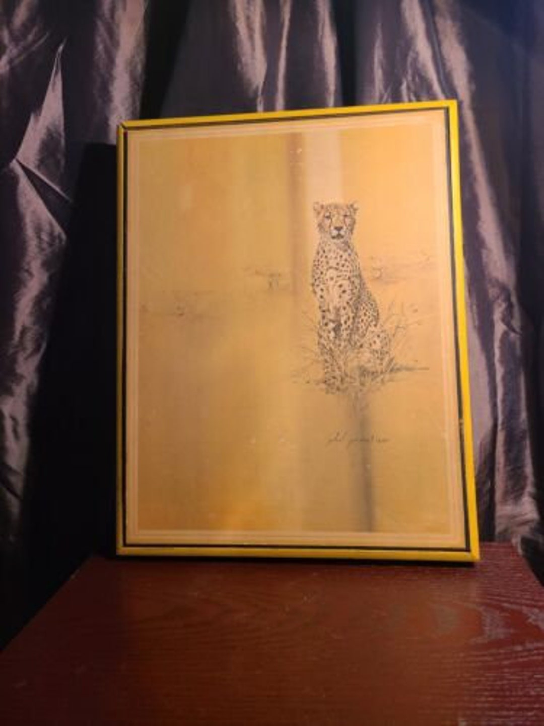 Phil Prentice Cheetah Art on Particle Board. Wall Art With - Etsy