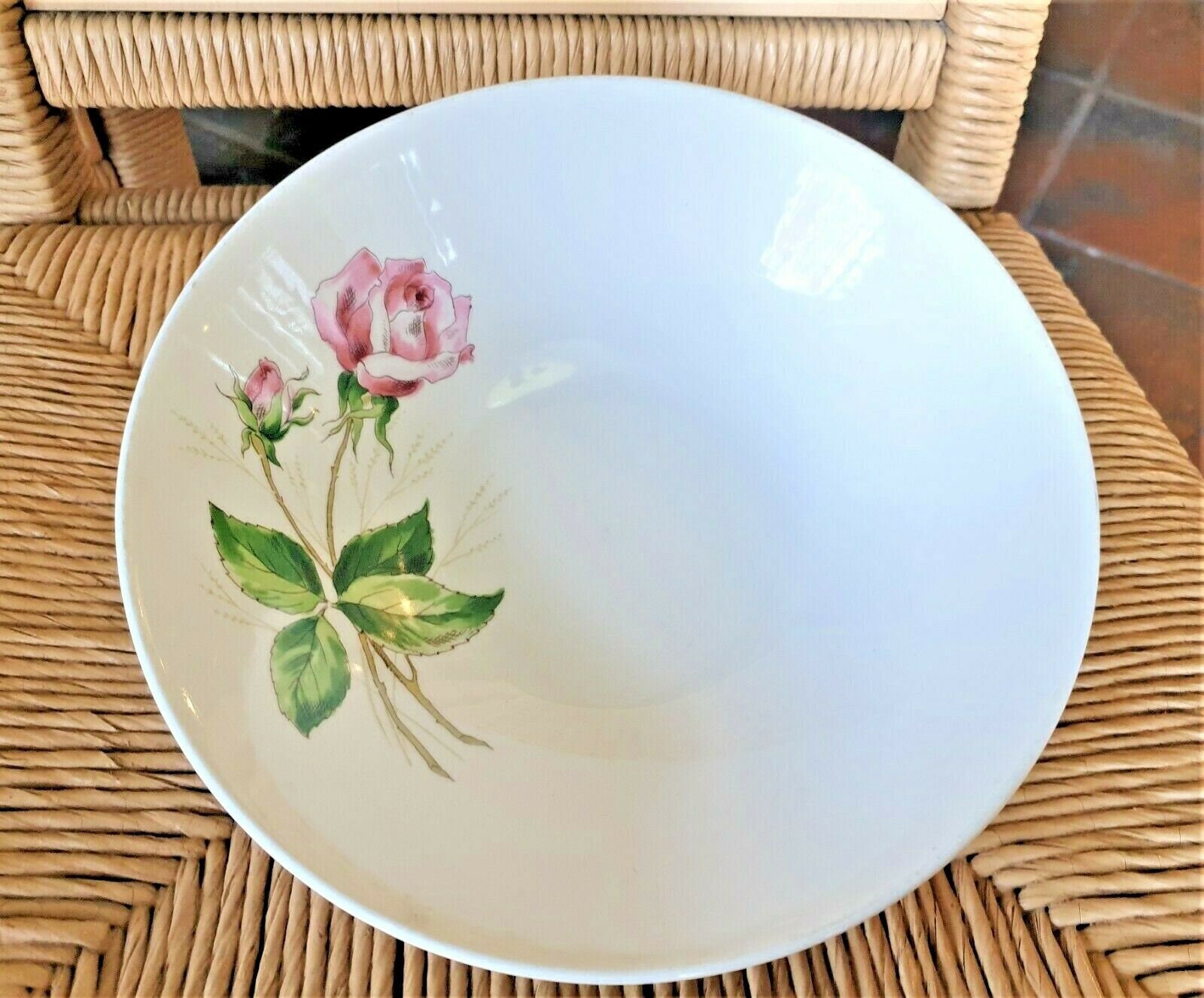 Vintage Mid-century Knowles Tea Rose Bowl Large Size for Serving or ...