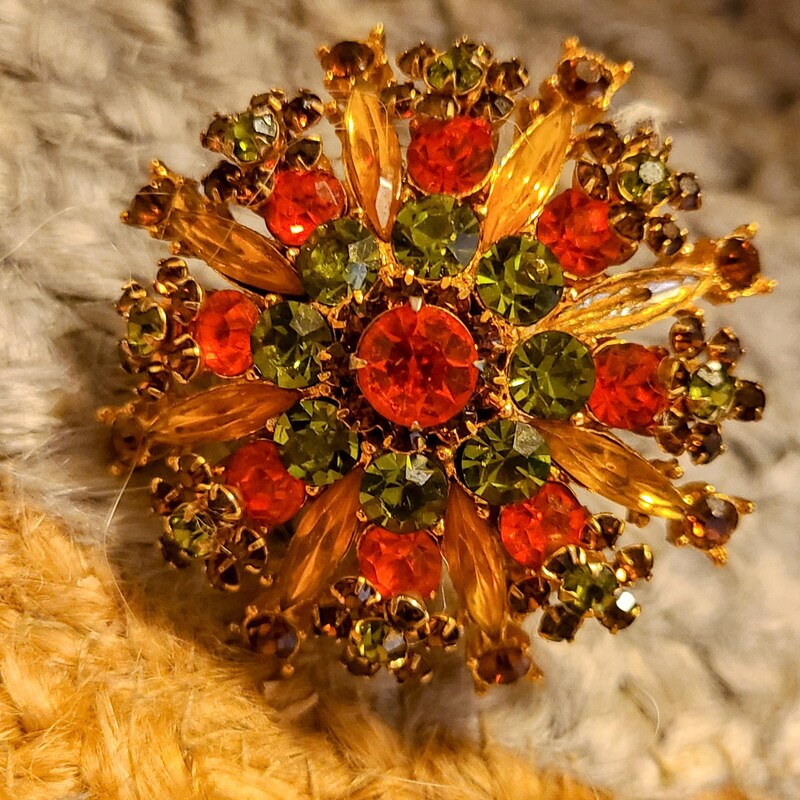 Orange Brooch - Etsy