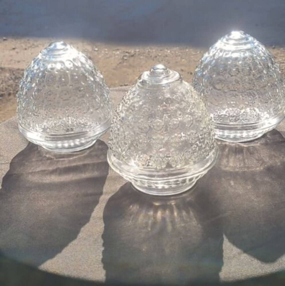 Clear Glass Bubbled Cone Lamp Shade 3 Pack - Etsy