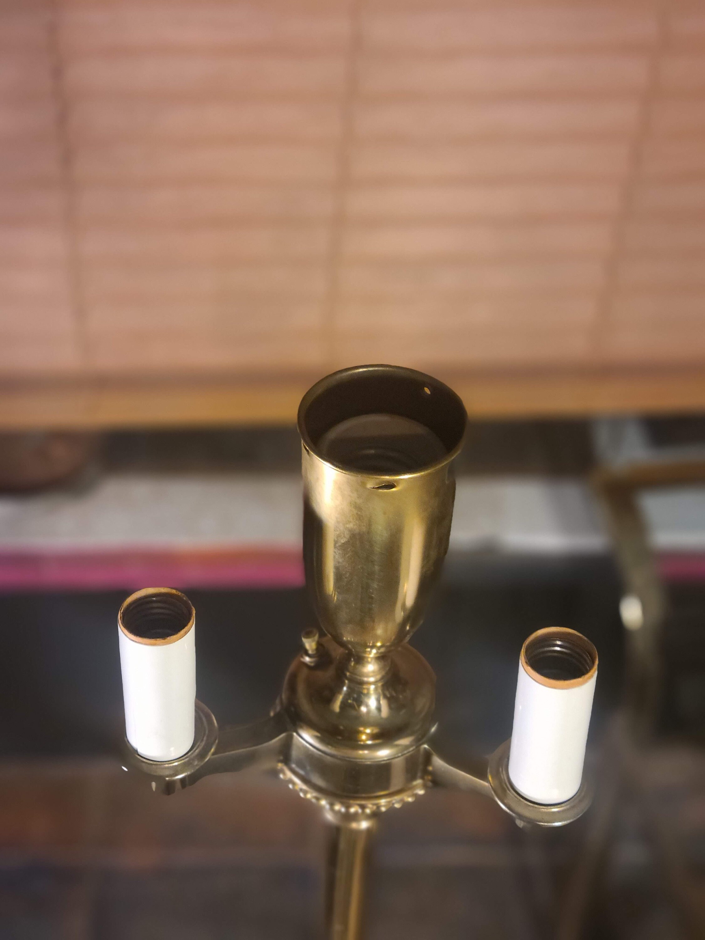 Vintage Stiffel Brass Floor Lamp With 4-light Candelabra and Mogul ...