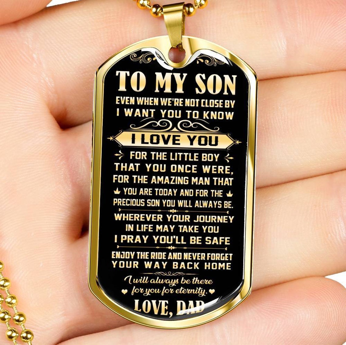 Precious Son From Dad Dog Tag Necklace Gift for Son From - Etsy