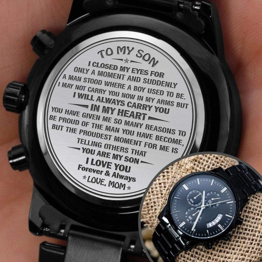 To My Son - Proudest Moment - Engraved Watch Gift for Son From Mom, Son ...