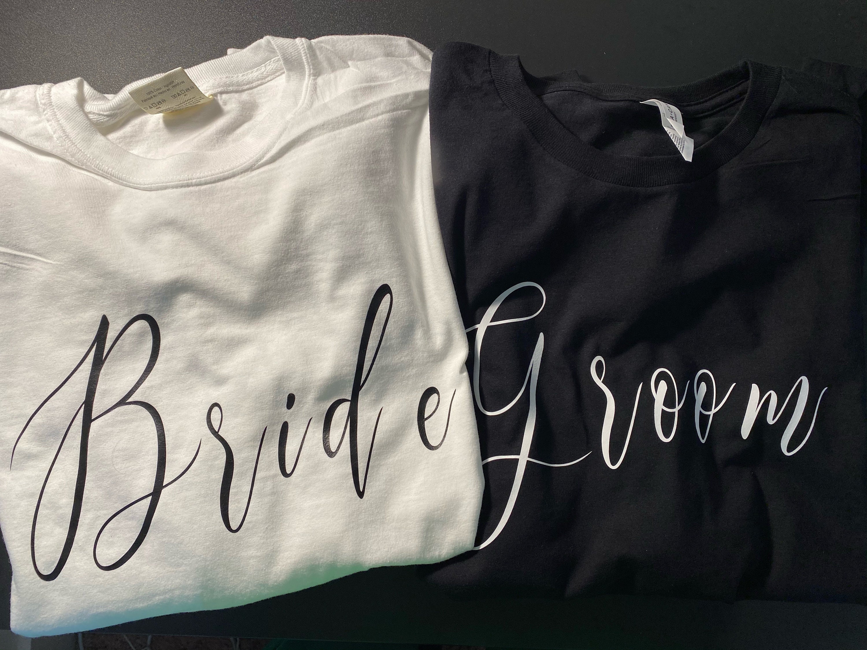 Custom Bride And Groom T Shirts Etsy