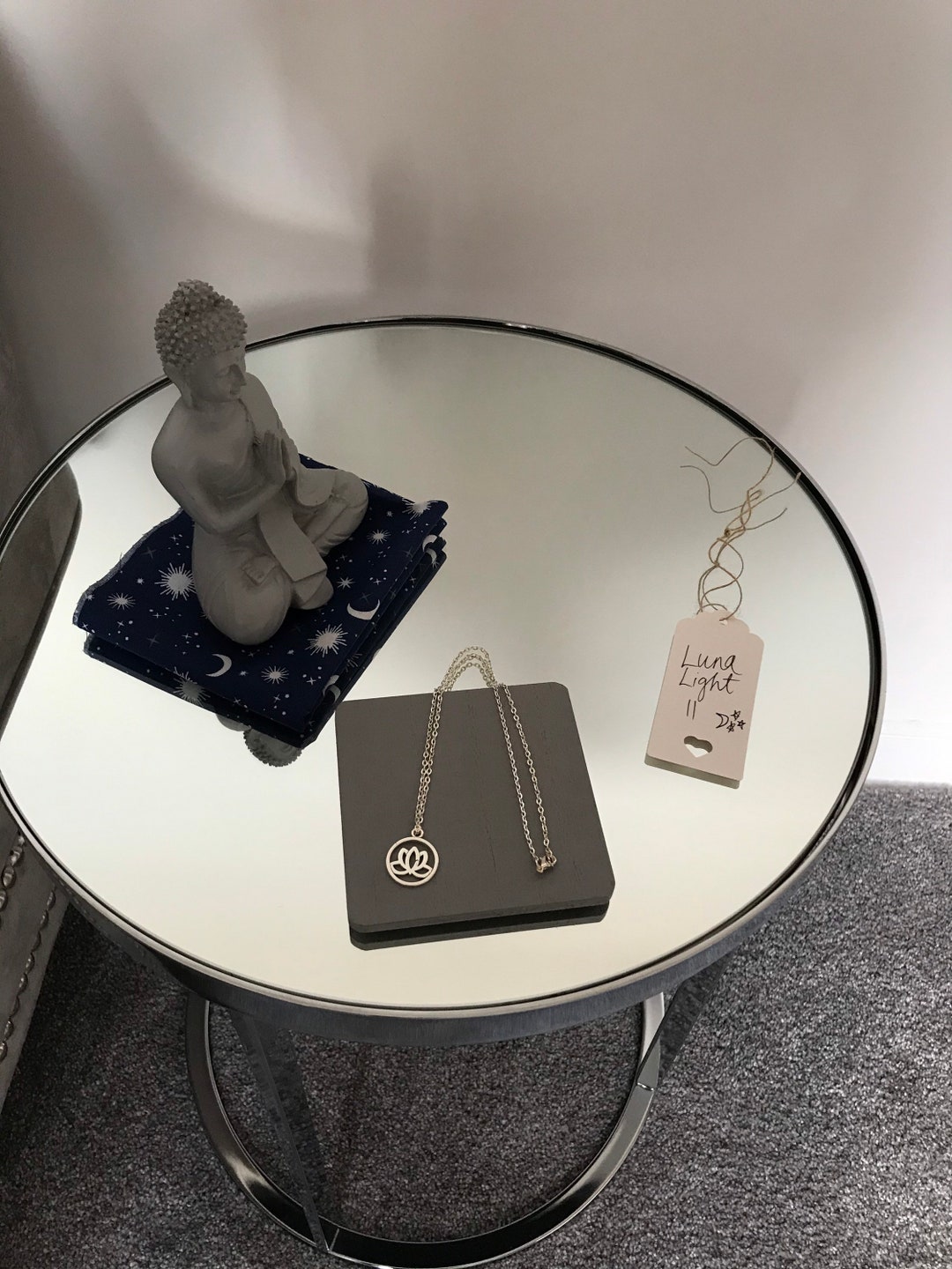 Silver Lotus Flower Necklace Lotus Charm Gift for Her Chain Love ...