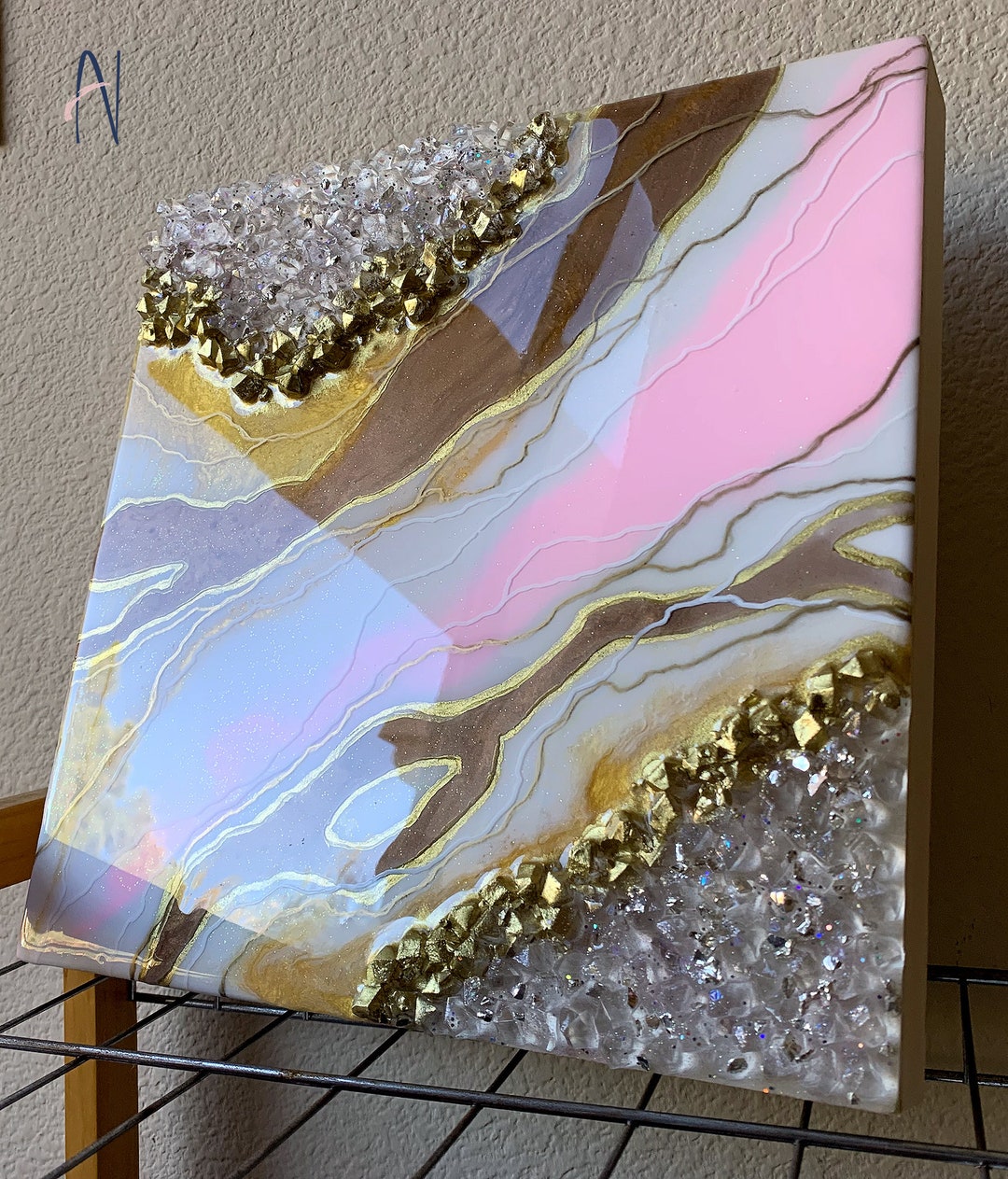 Rose Gold Geode, Classic Home Decor, Wall Art, Wall Decor, Wall ...